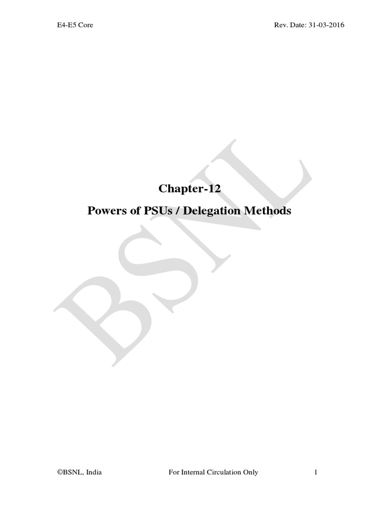 E4-E5 - Text - Chapter 12. Powers of PSUs - Delegation Methods | PDF ...