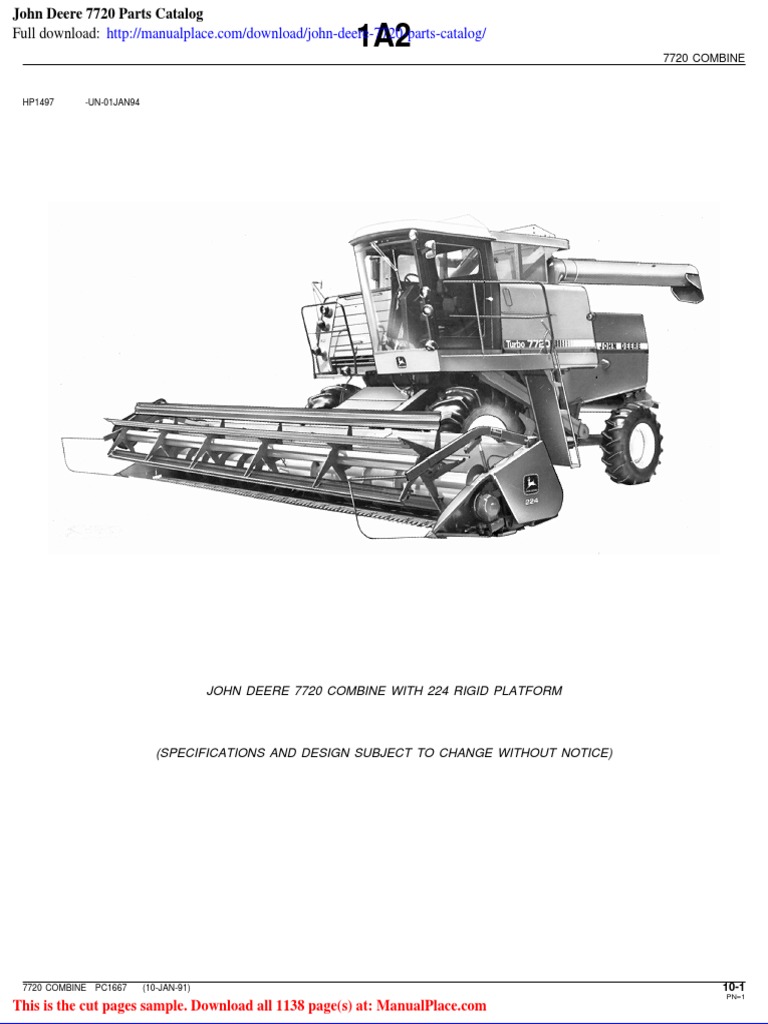 John Deere 7720 Parts Catalog | PDF | Axle | Screw