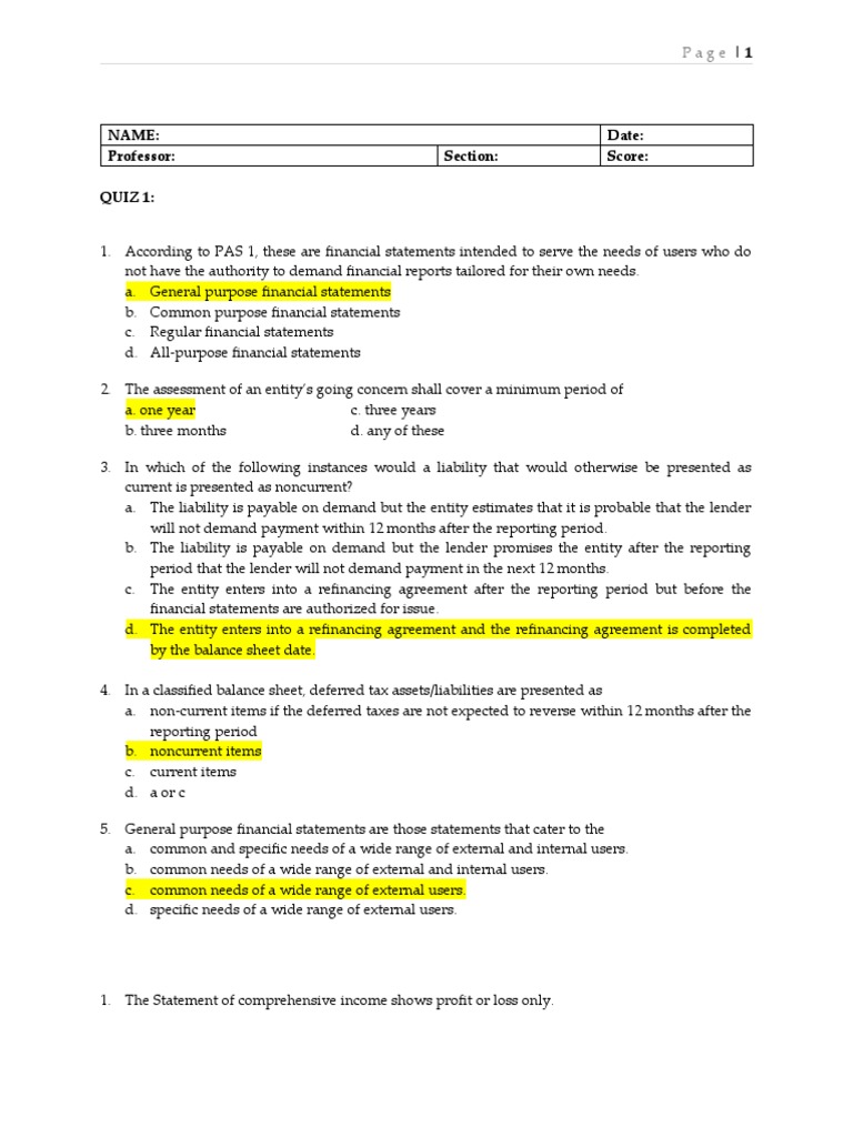 IA3 Prelim Q1 - Answers | PDF