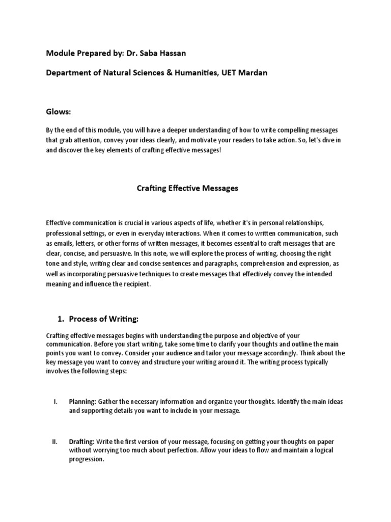 Crafting Effective Written Messages | PDF | Jargon | Communication