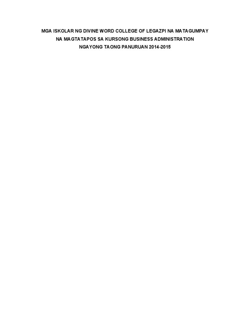 Halimbawa NG Pamanahon Papel | PDF