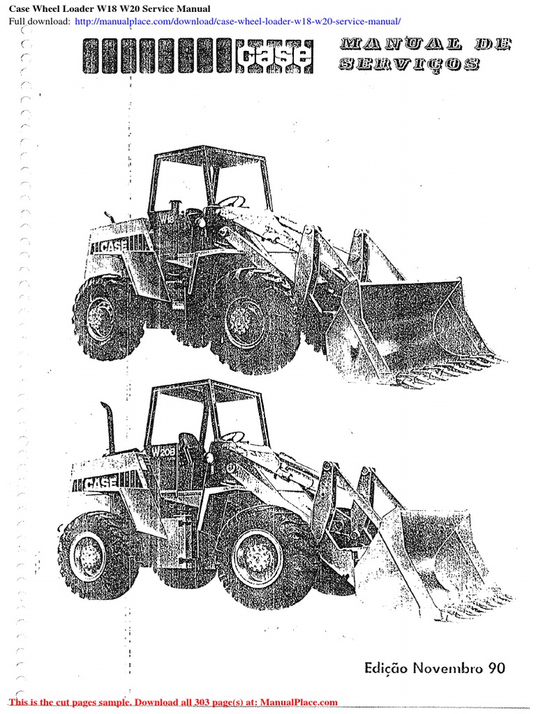Case Wheel Loader w18 w20 Service Manual | PDF