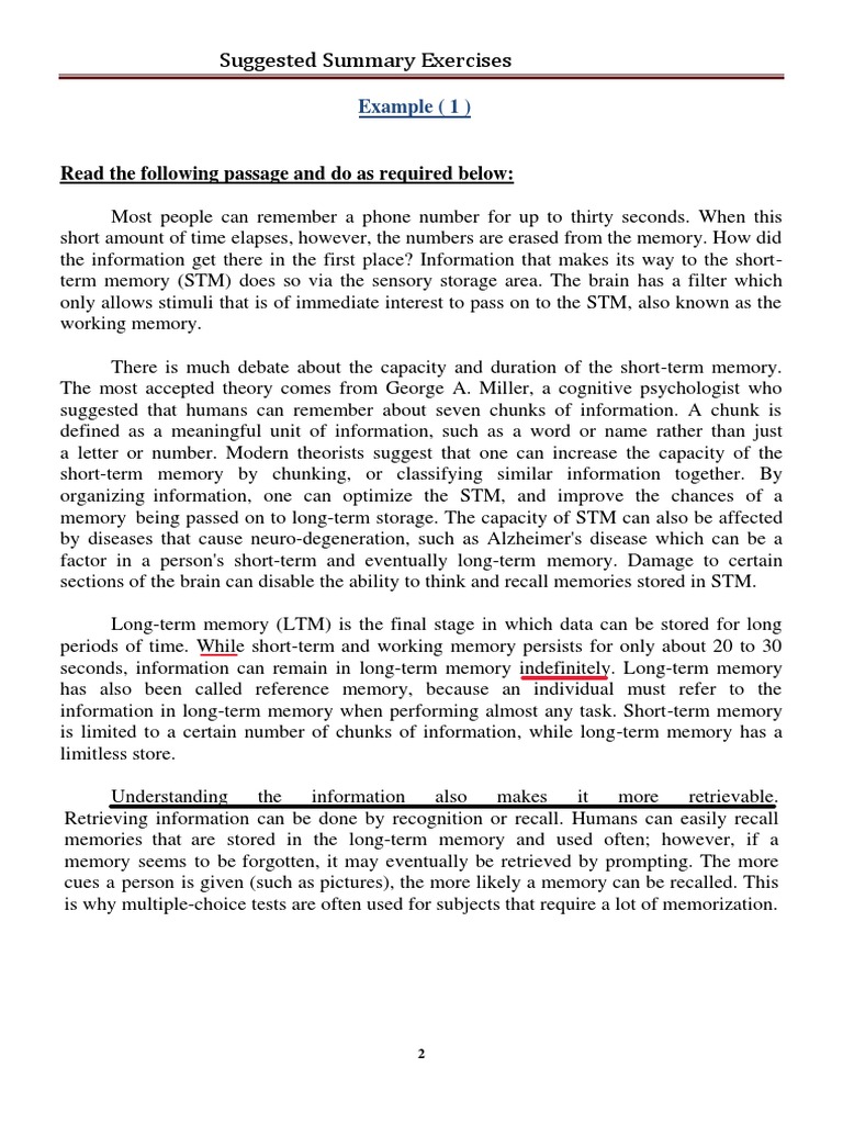 Summary Exercises | PDF