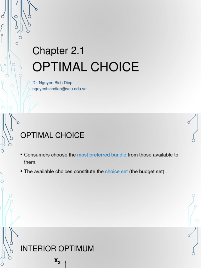Ch2.1. Optimal Choice | PDF | Utility | Demand