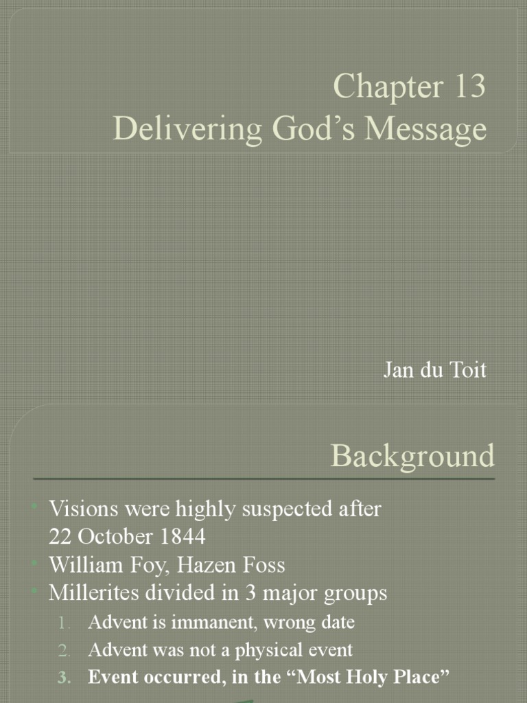 Chapter 13 - Delivering God's Message | PDF | Theology | Religious ...