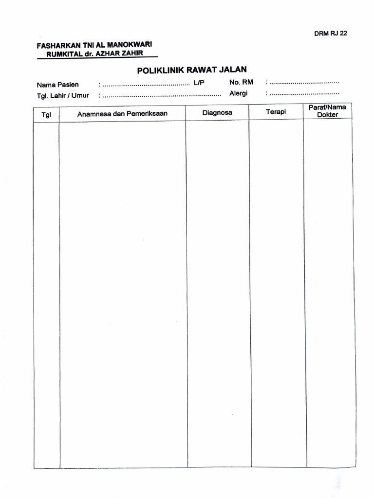 Form Rawat Jalan | PDF