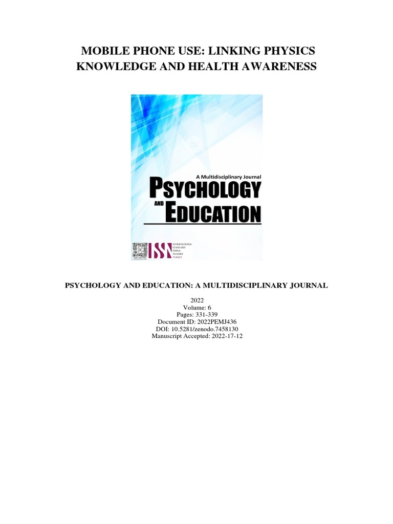 Mobile Phones: Physics and Health Links | PDF | Electromagnetic ...