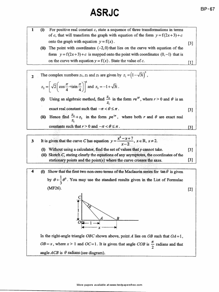 2022 Anderson Serangoon Junior College H2 Maths Prelims | PDF | Language Arts & Discipline ...