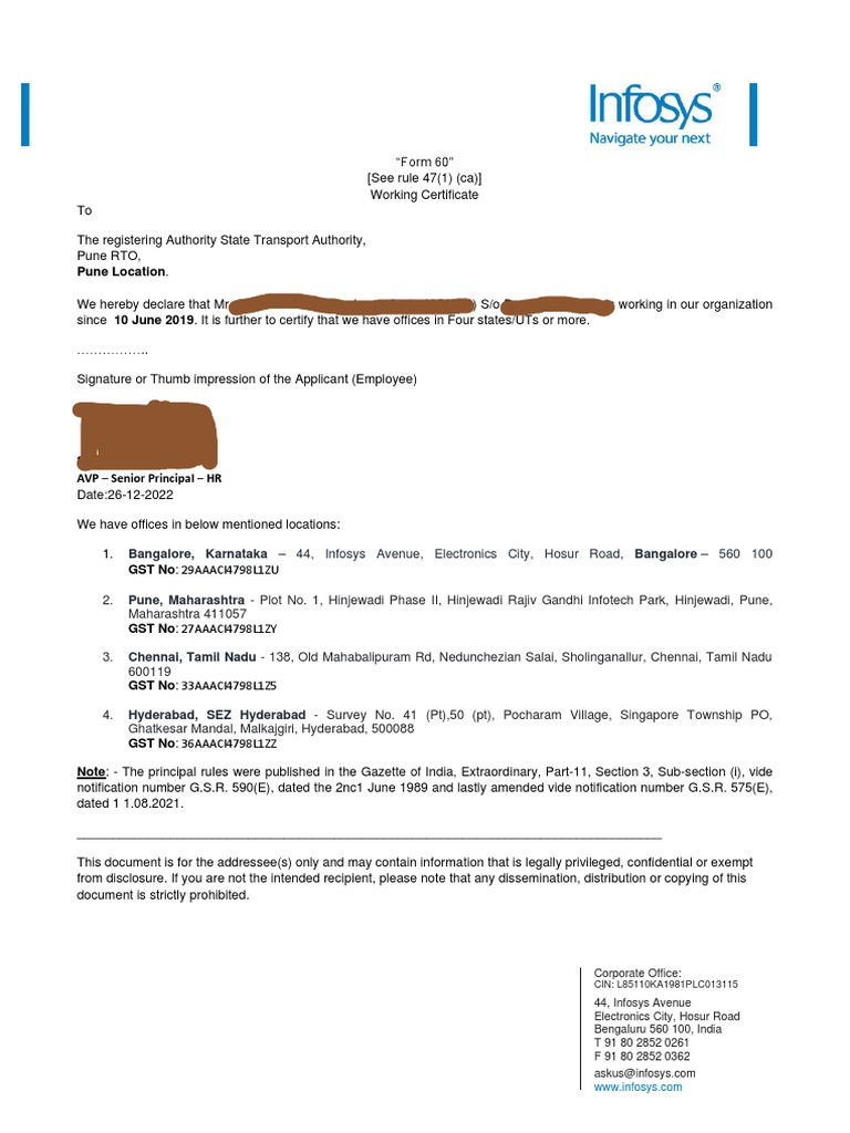 Sample - Infy - BH | PDF