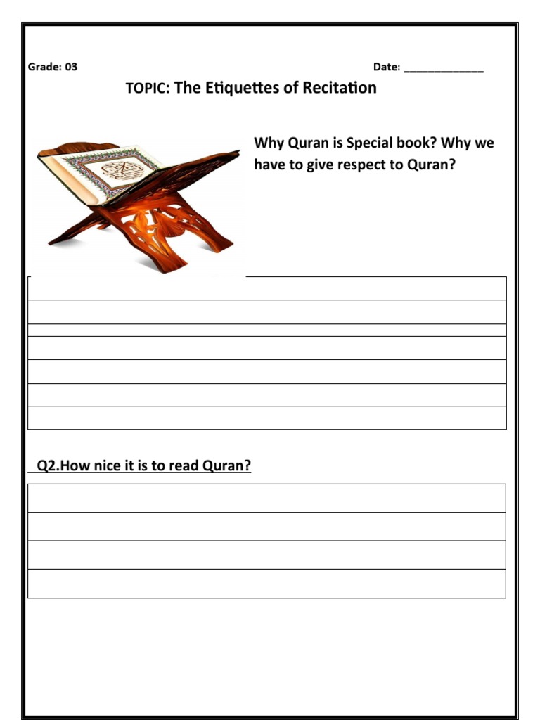 Grade 3 Reading Quran | PDF