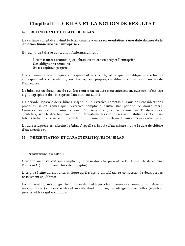 Comprendre le Bilan Comptable et ses Éléments | PDF | Bilan comptable ...
