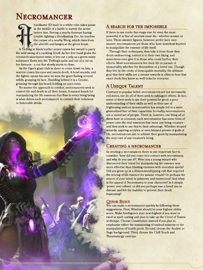 Necromancer Homebrew | PDF