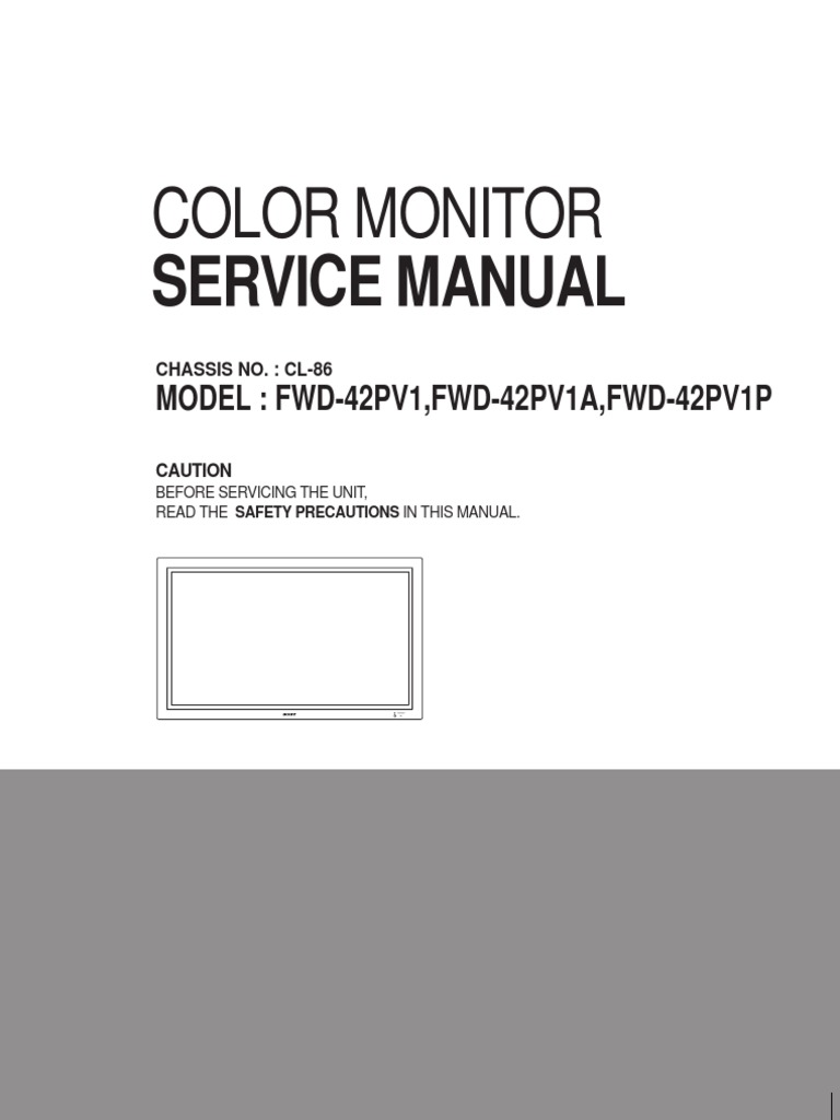 Sony fwd-42pv1 | PDF