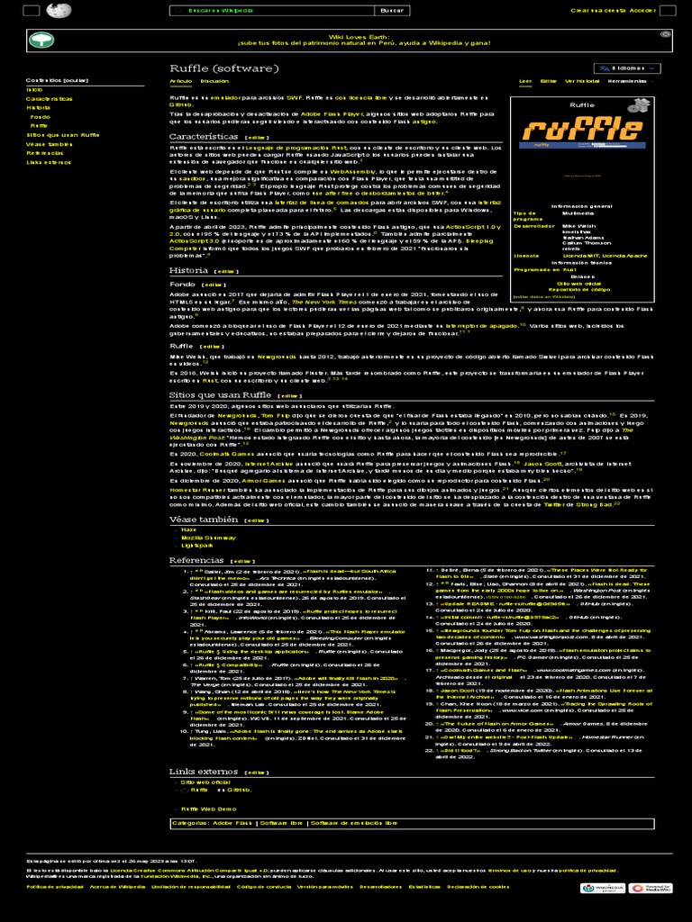 Ruffle (Software) - Wikipedia, La Enciclopedia Libre | PDF | Multimedia ...