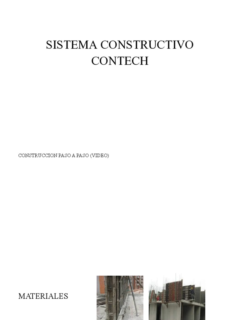 Sistema Constructivo Contech | PDF | Hormigón | Química