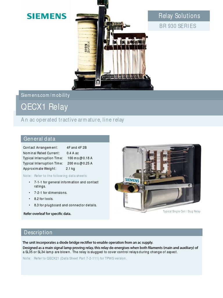 Qecx 1 Relay x34255000034 | PDF