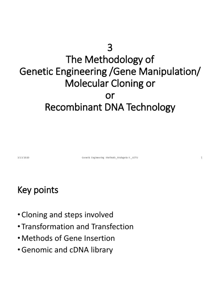 3. Methodology of Genetic Engineering | PDF