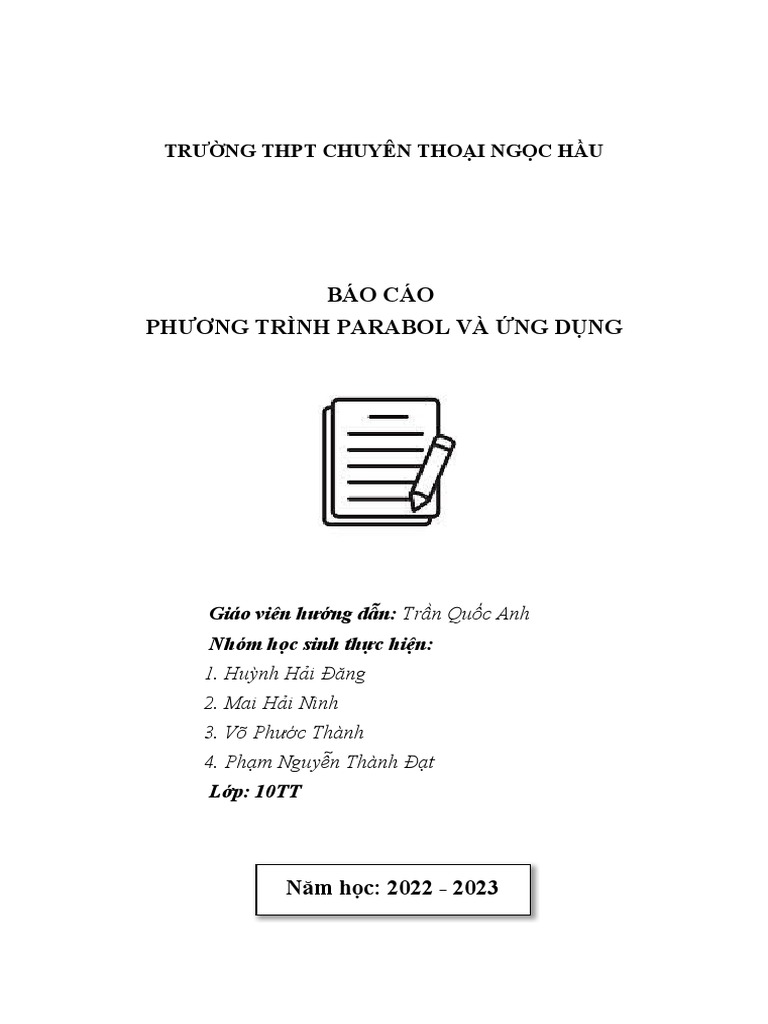 Báo Cáo Parabol Và NG D NGG | PDF