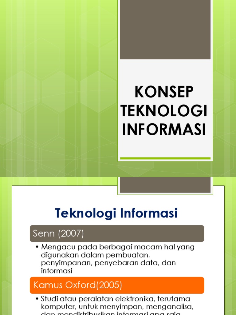 Konsep Teknologi Informasi | PDF