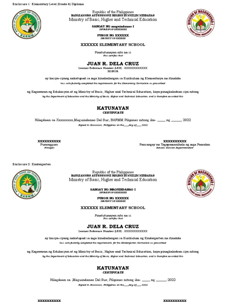 Diploma Formats | PDF | Social Institutions | Educational Stages
