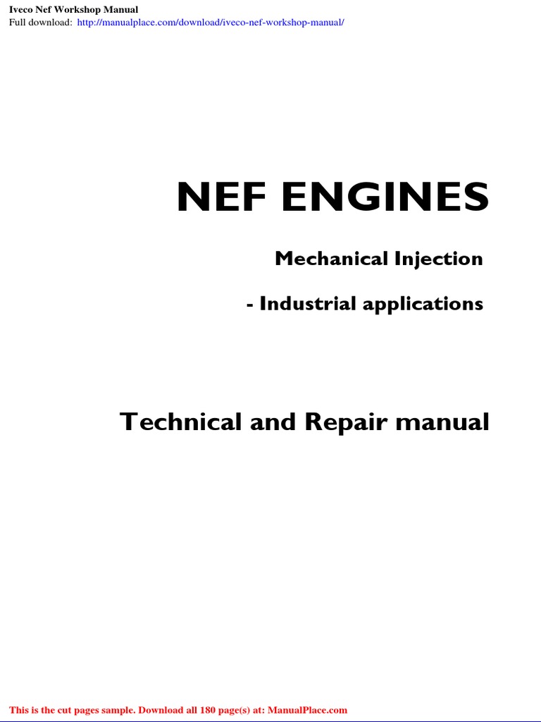 Iveco NEF Engine Workshop Manual | PDF | Engines | Torque