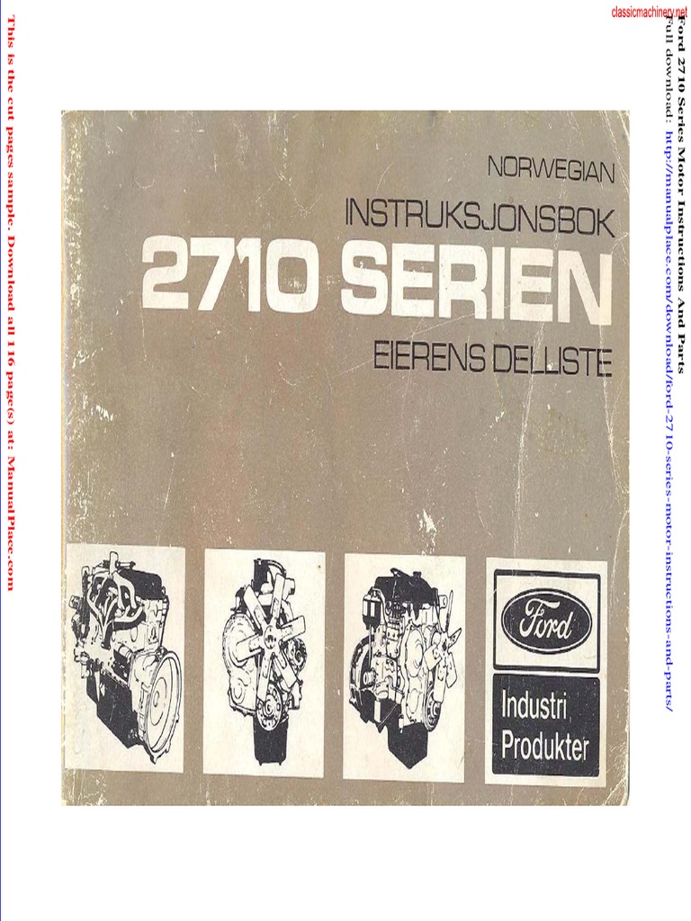 Ford 2710 Series Motor Instructions and Parts | PDF