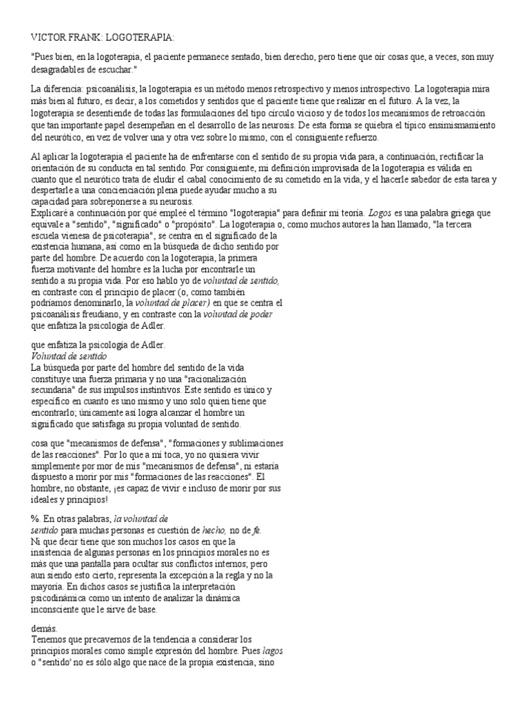 Victor Frank | PDF | Existencialismo | Neurosis