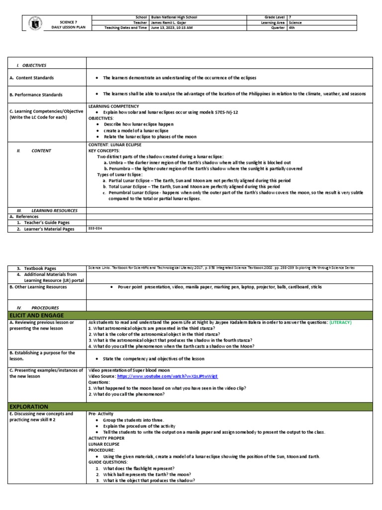 DLP Lunar Eclipse | Download Free PDF | Solar Eclipse | Moon