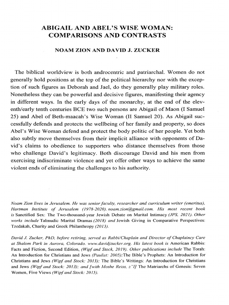 Abigail | PDF | David | Books Of Samuel