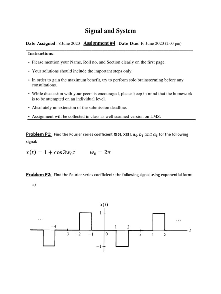 A4 - Signal and System | PDF