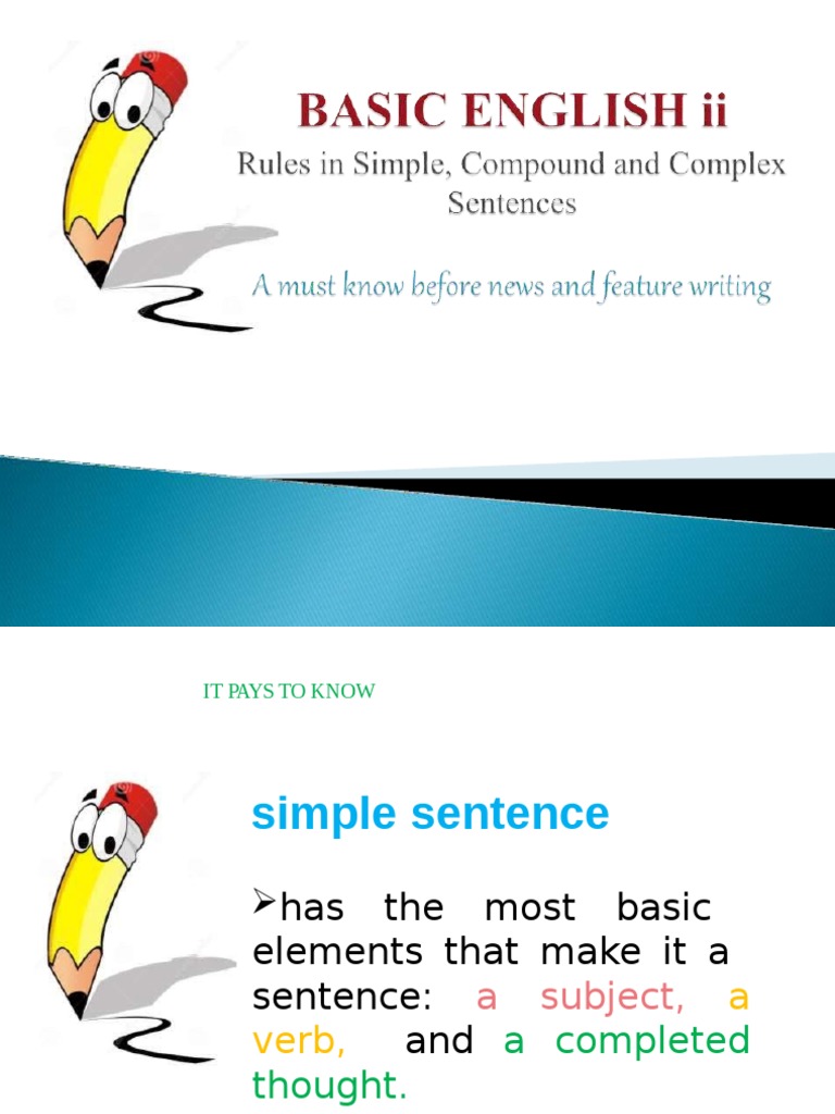 Simple Compound, Complex Sentences | PDF