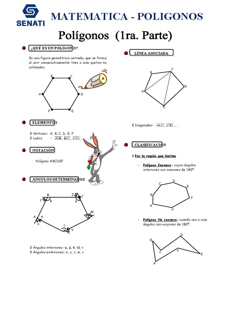 POLIGONOS para Secundaria | Descargar gratis PDF | Ángulo | Polígono