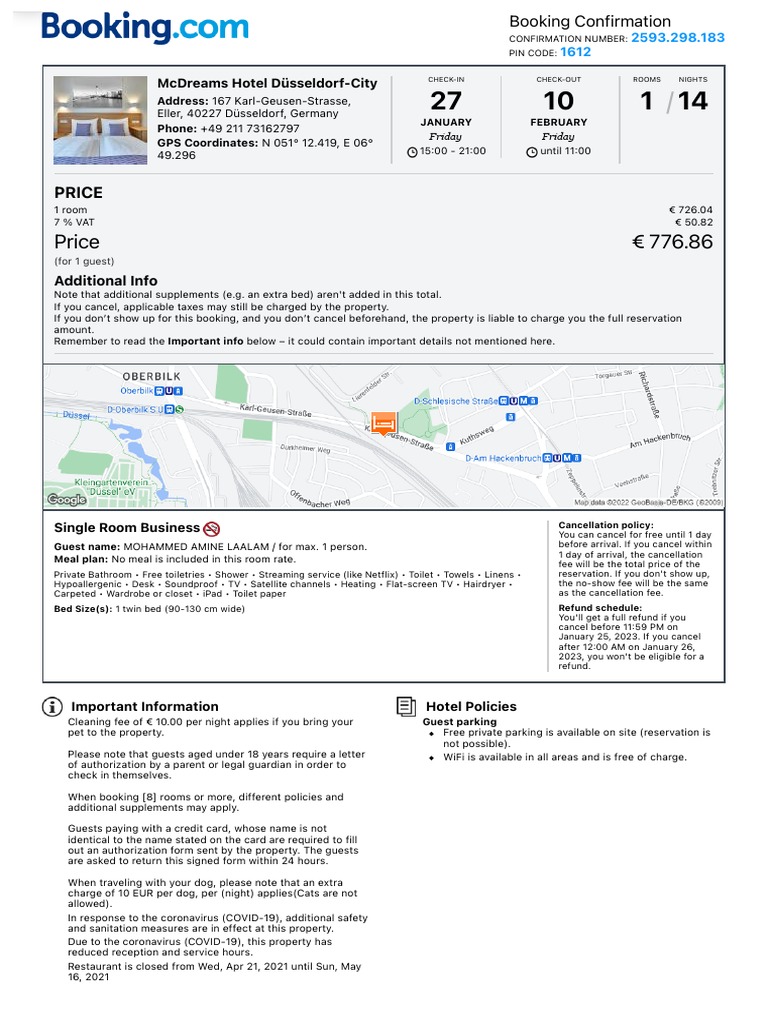 Réservation hôtel | PDF