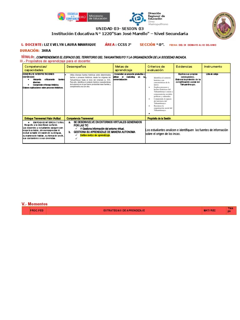 Sesion Ccss | Download grátis PDF | Evaluación | Aprendizaje