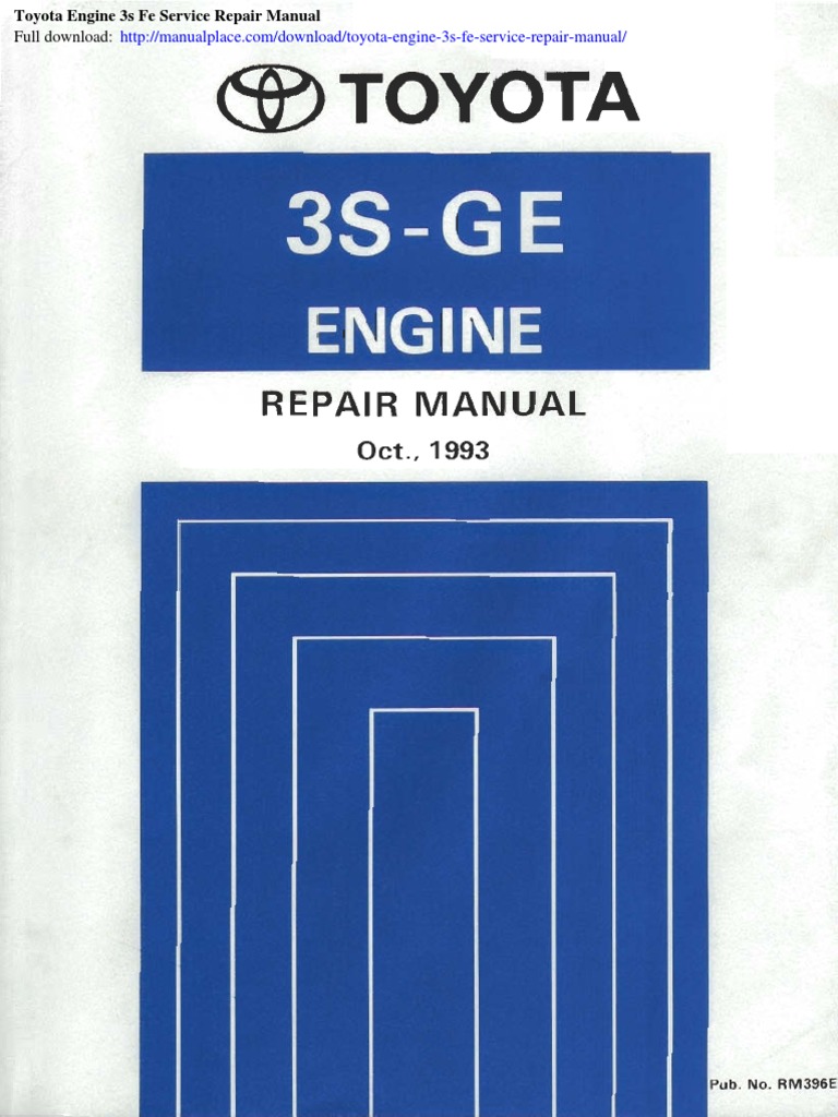 Toyota Engine 3s Fe Service Repair Manual | PDF | Business | Technology & Engineering