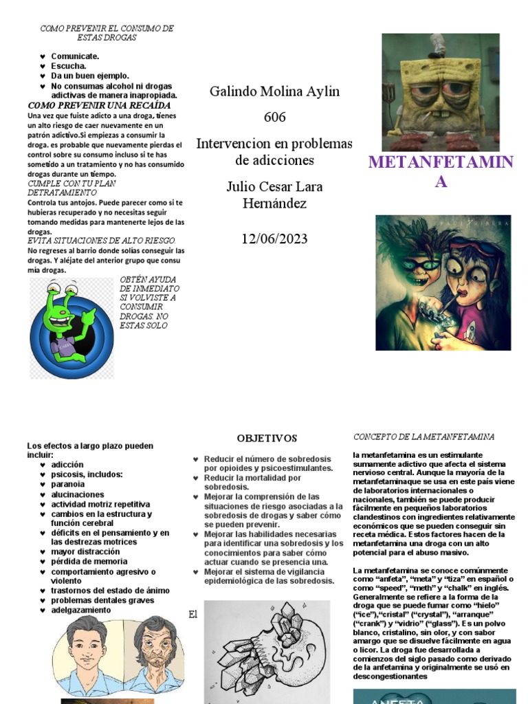 Triptico Metanfetamina | PDF | Metanfetamina | Drogas