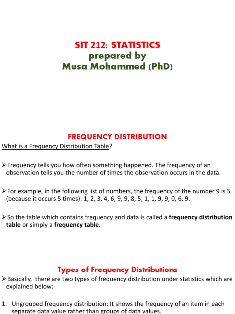 Sit 212 Lecture Note | PDF | Statistical Hypothesis Testing | Estimator Sit 212 Lecture Note | PDF | Statistical Hypothesis Testing | Estimator