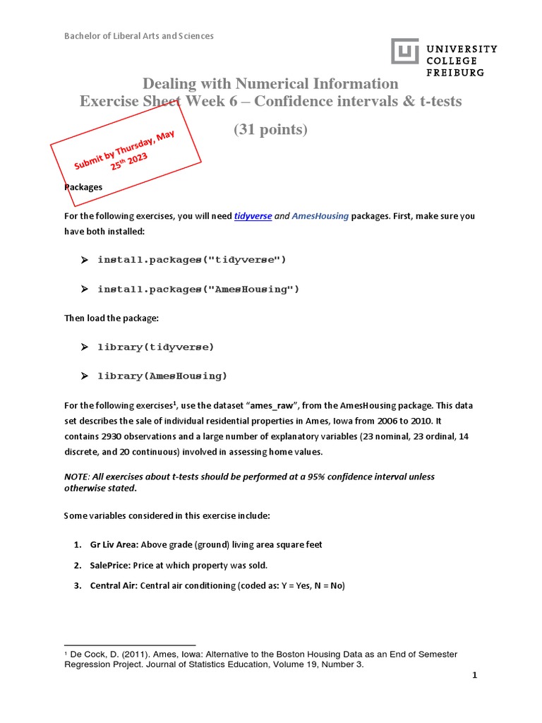 DNI Exercise Sheet 6 Charlotte Baehren | PDF | Regression Analysis ...