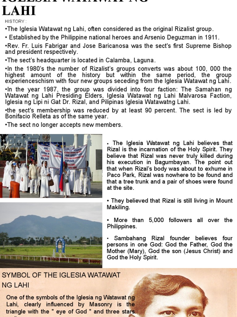 Iglesia Watawat ng Lahi Overview | PDF | Philippines | Religious Faiths