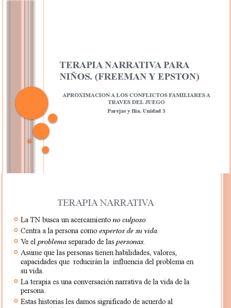 Terapia Narrativa y Lúdica Infantil | PDF