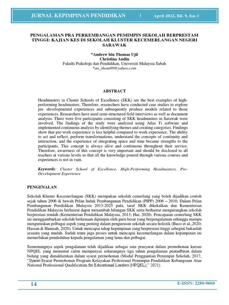 Jurnal Kepimpinan Pendidikan | PDF | Science | Cognition