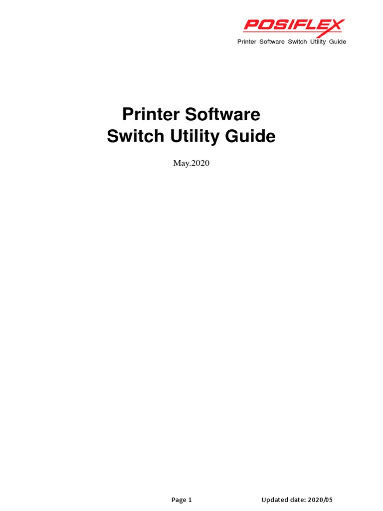 Printer Software Switch Utility Guide V2.0x | PDF | Printer (Computing ...