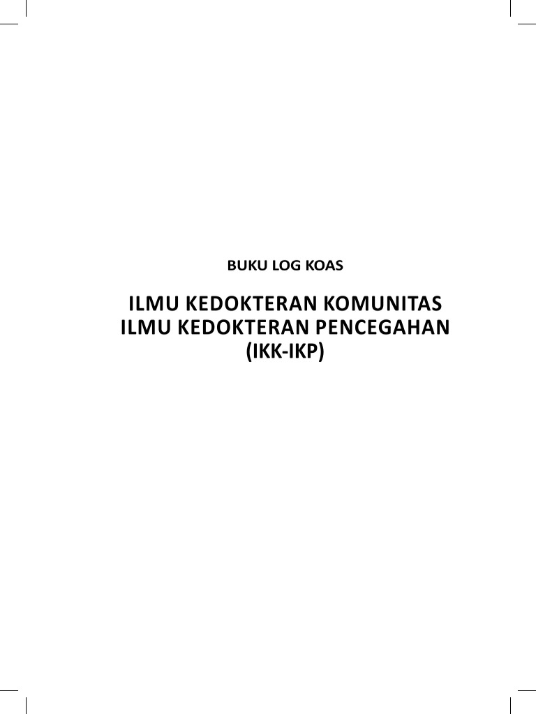 Buku Panduan Belajar Koas Ikk-Ikp | PDF | Kesehatan Holistik | Sains & Matematika