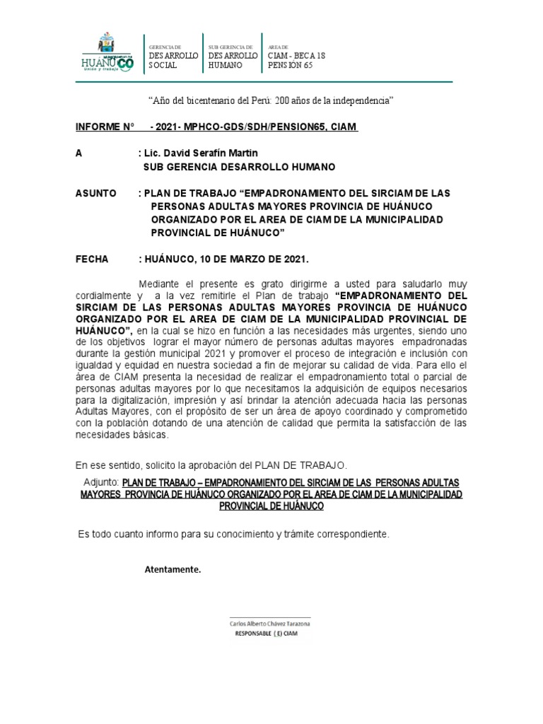 Informe | PDF | Perú