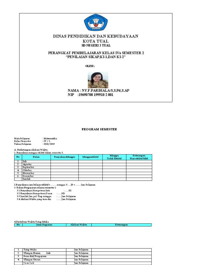 Program Semester 1 | PDF