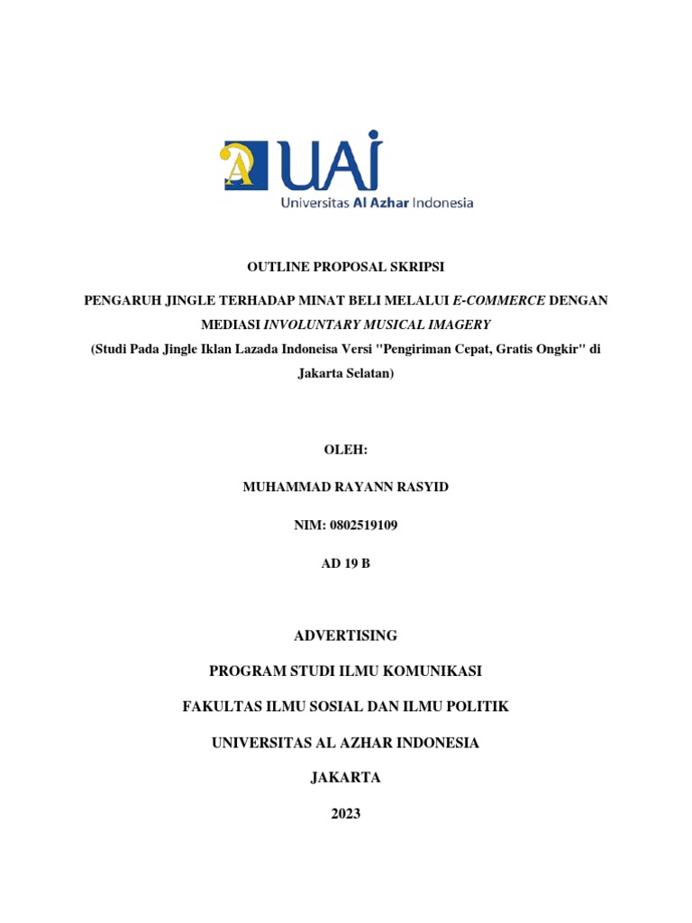 REVISI OUTLINE PROPOSAL SKRIPSI (AutoRecovered) | PDF | Komputer