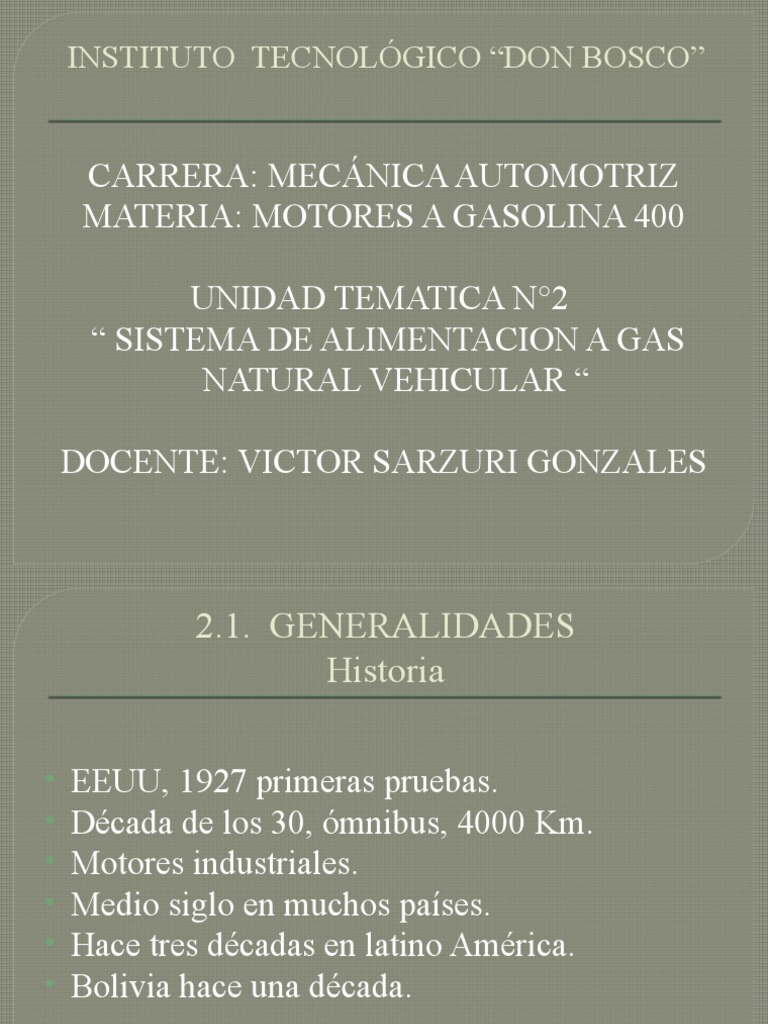 1b Sistema de Alimentacion A GNV | Descargar gratis PDF | Inyección de ...