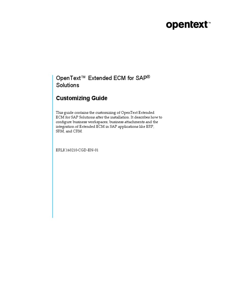 Open Text XECM | PDF