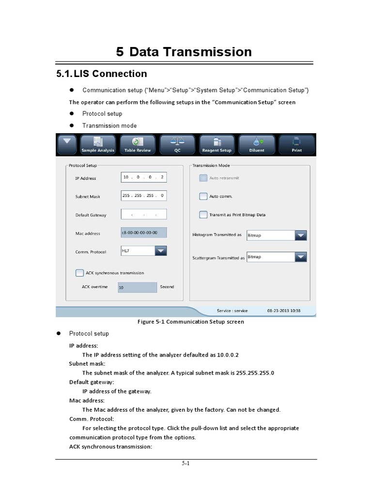 H-046-005815-00 Auto Hematology Analyzer Service Manual | PDF | Ip Address | Wide Area Network