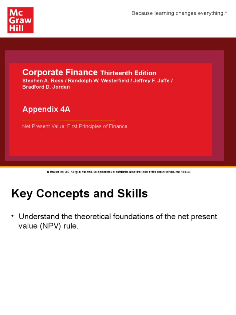 Ross Corporate 13e PPT CH4A Accessible | PDF | Net Present Value | Interest